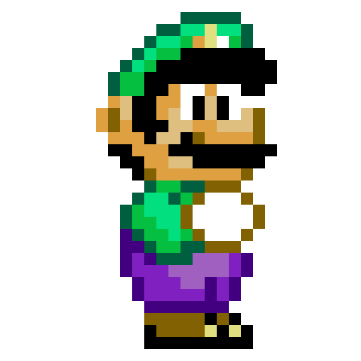 Pixilart - Super Mario World luigi by TrumpetBoiXD