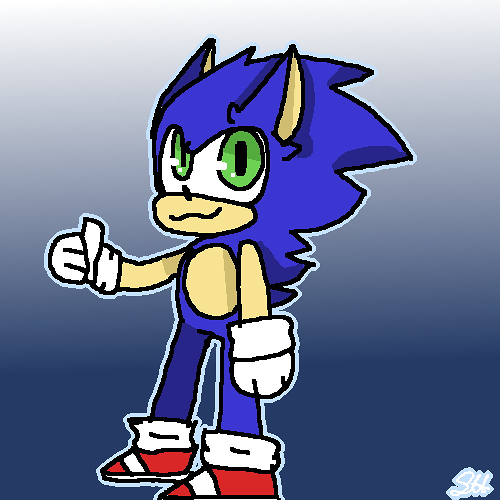 Pixilart - chibi sonic by TH4T0N3PL4NT