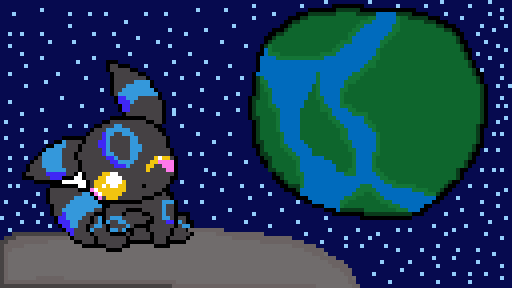 Pixilart - The Alien On The Moon by Aamsss