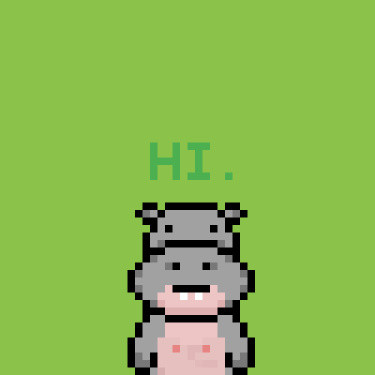 Pixilart - hippo says hi by curdledog