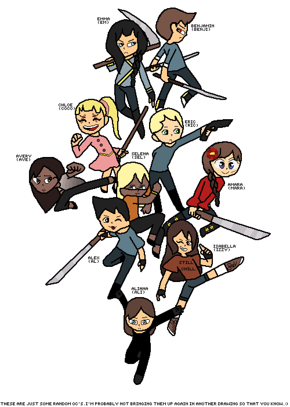 Pixilart - The 10 Chibi Warriors by Rosalie