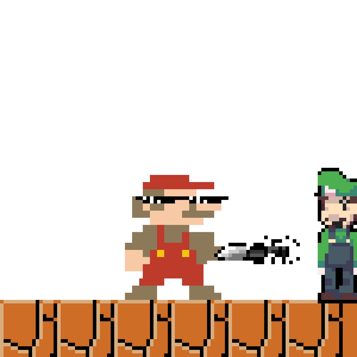 Pixilart - THUG LIFE Mario be like by Naruto4real