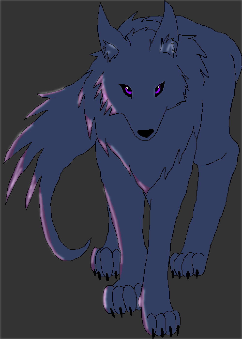 Pixilart - moon wolf by nightmare-ish