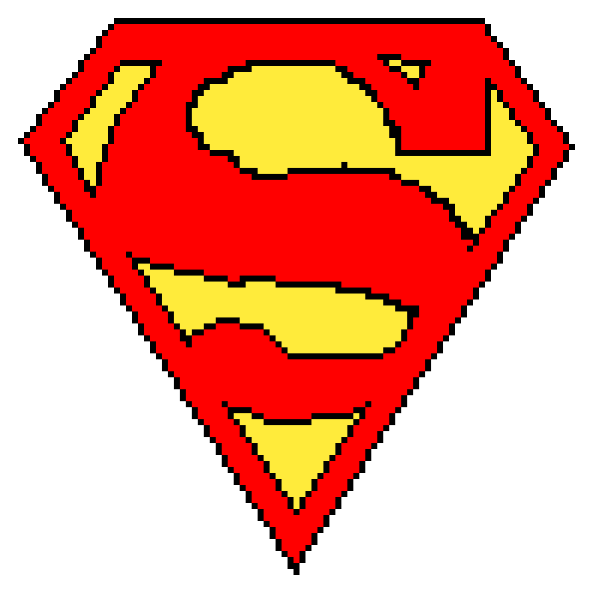 Editing SuperMan Logo - Free online pixel art drawing tool - Pixilart