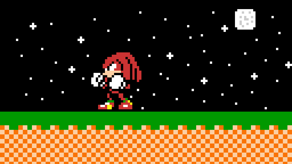 Pixilart - Knuckles at night by RexEm1261