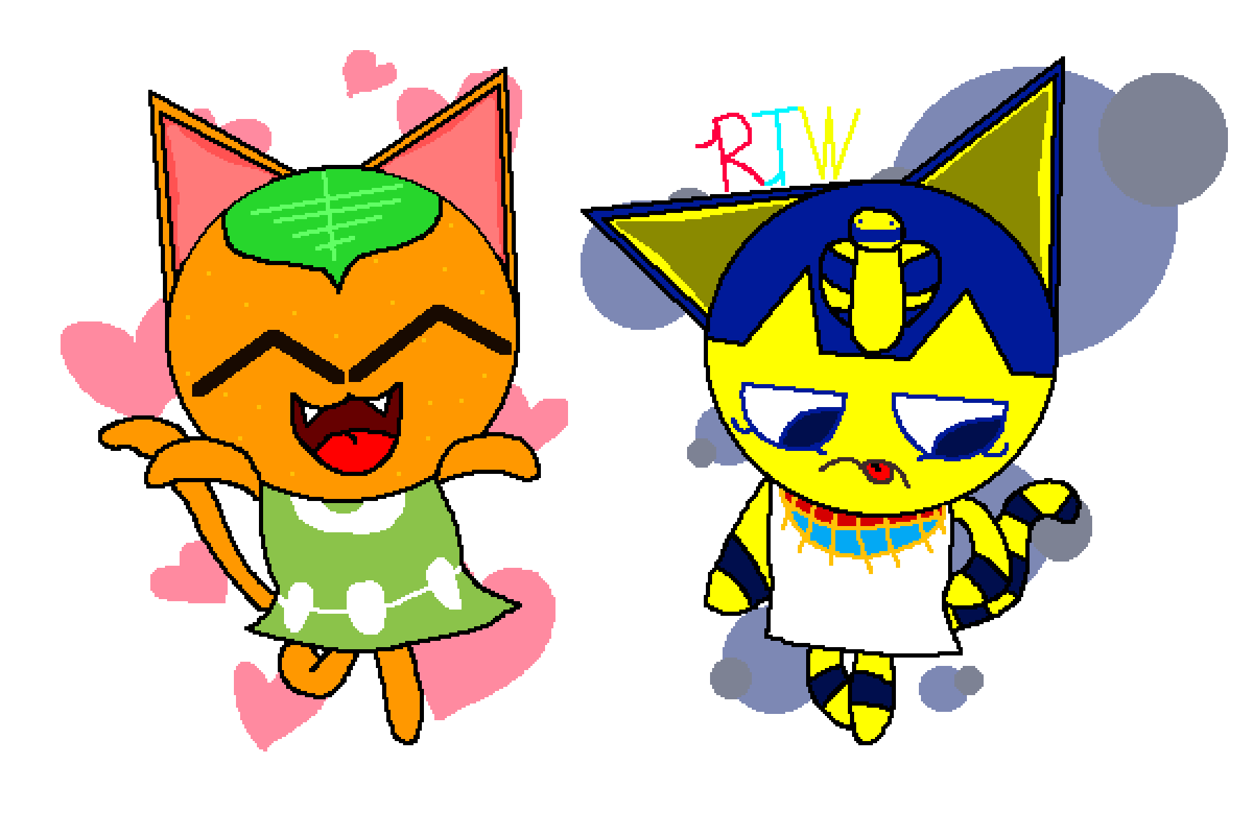 Pixilart - Tangy And Ankha by RyanTheWeirdo