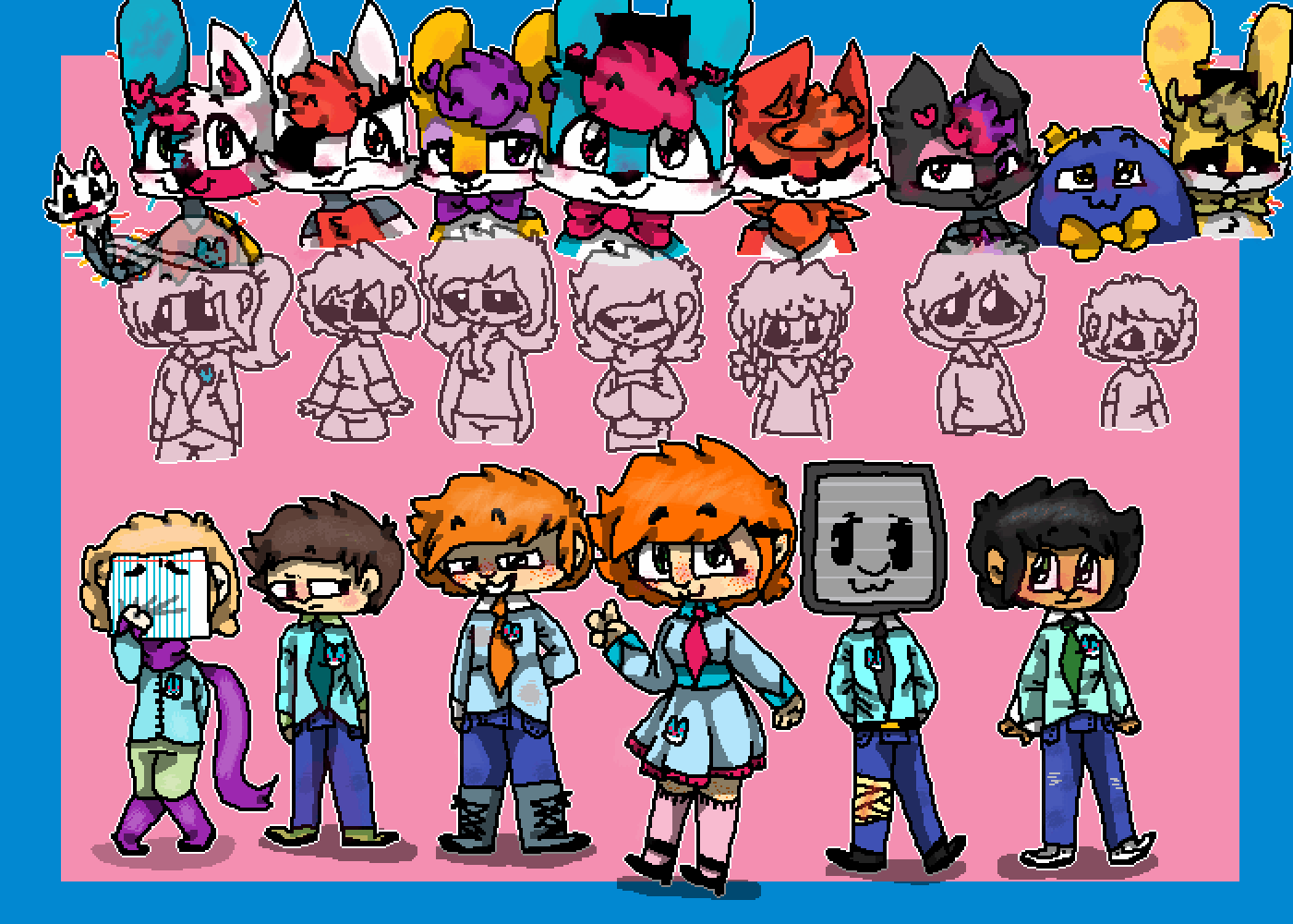 Pixilart - The Gang's All Here! by ChewyDaGoat