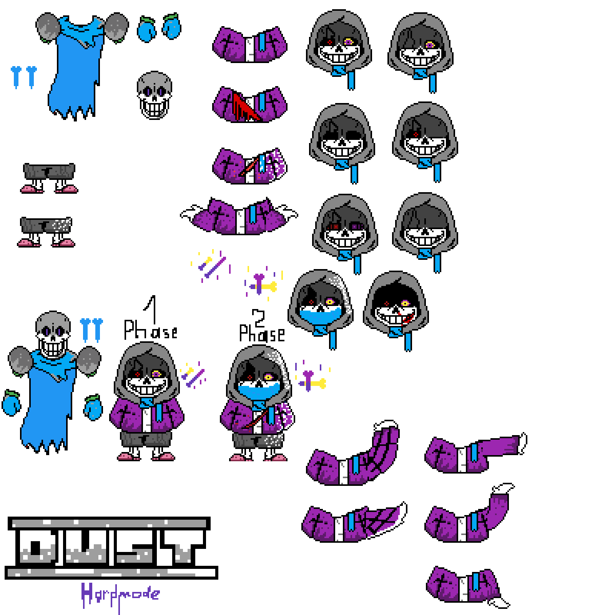 Pixilart - dusthardpowertale sans by Bryce-afton7565