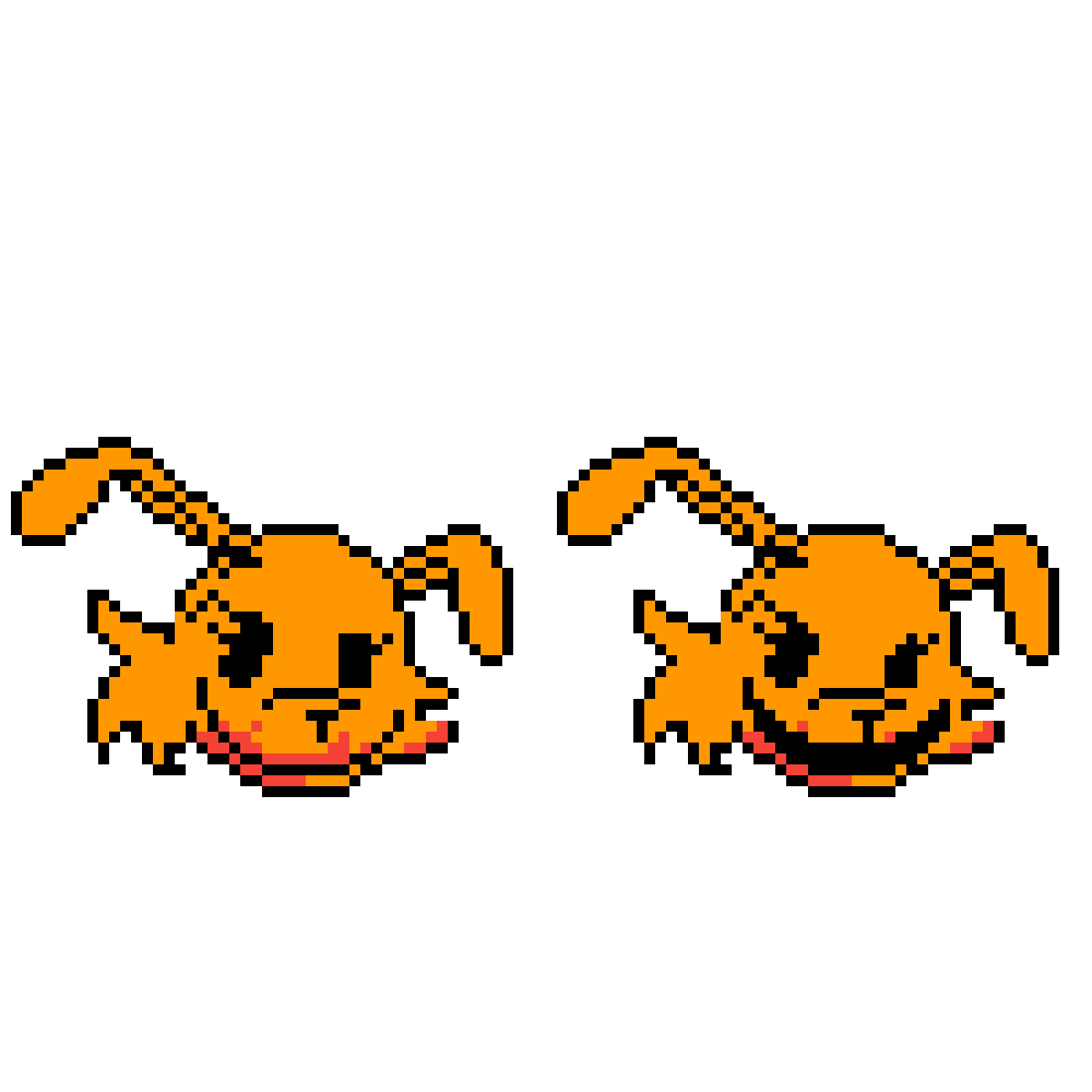 Pixilart - pumpkin rabbit icons 2 by blue-blue