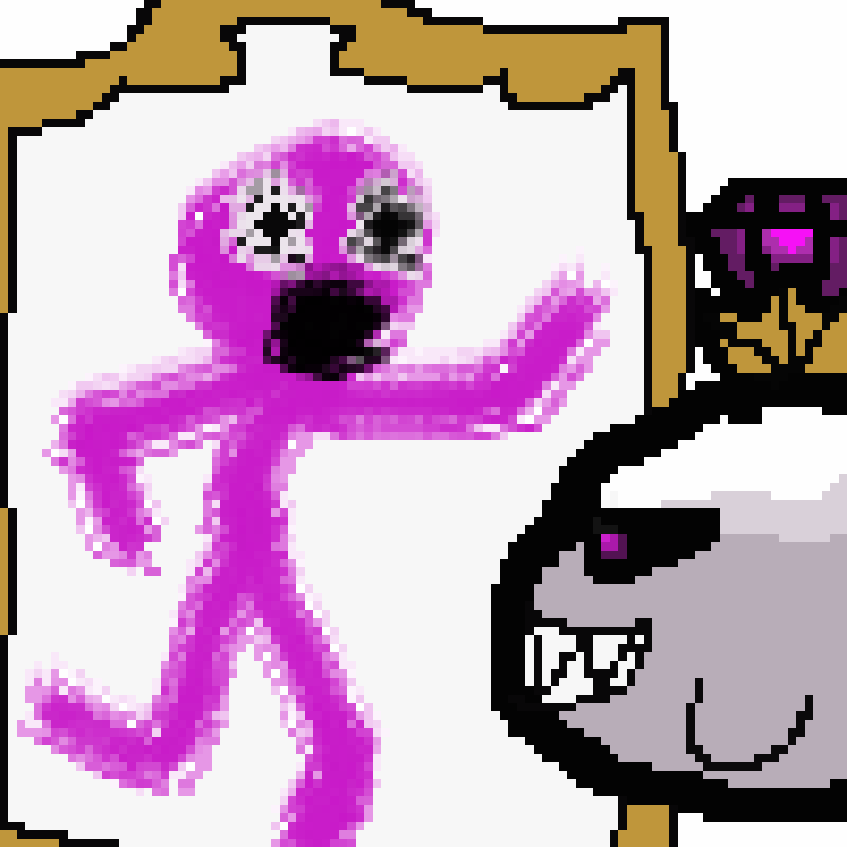 Editing king boo laughing at person in painting - Free online pixel art ...