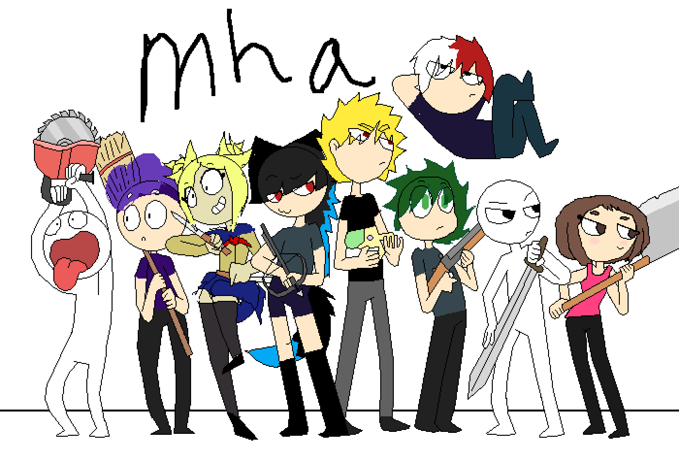 Editing Mha - Free online pixel art drawing tool - Pixilart