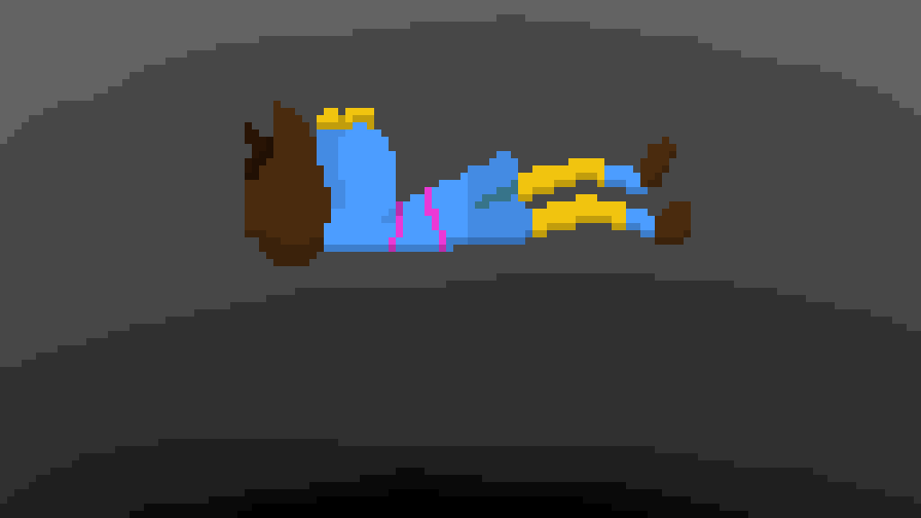 Pixel People Falling Funny