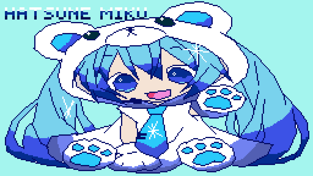 Editing Polar Bear Chibi Hatsune Miku!!! - Free online pixel art ...