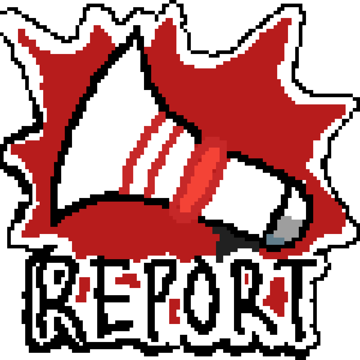 Pixilart - Report button by RedBeanTheFox