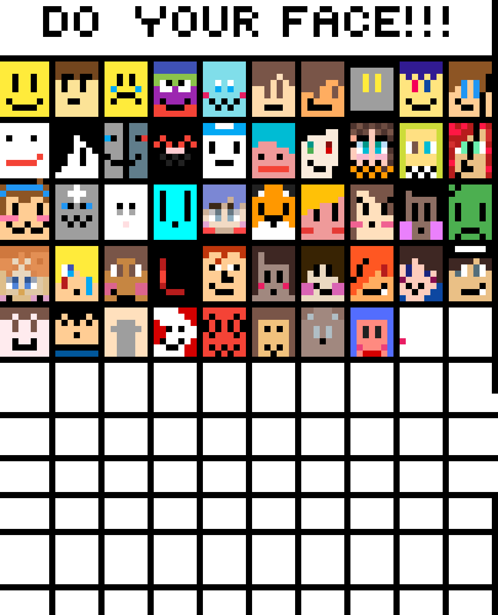 Editing Make A Face!!!!!!!! - Free online pixel art drawing tool - Pixilart
