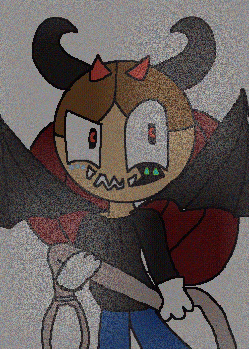 Pixilart - Devil Halloween pfp gift by PoleyMallcopMT