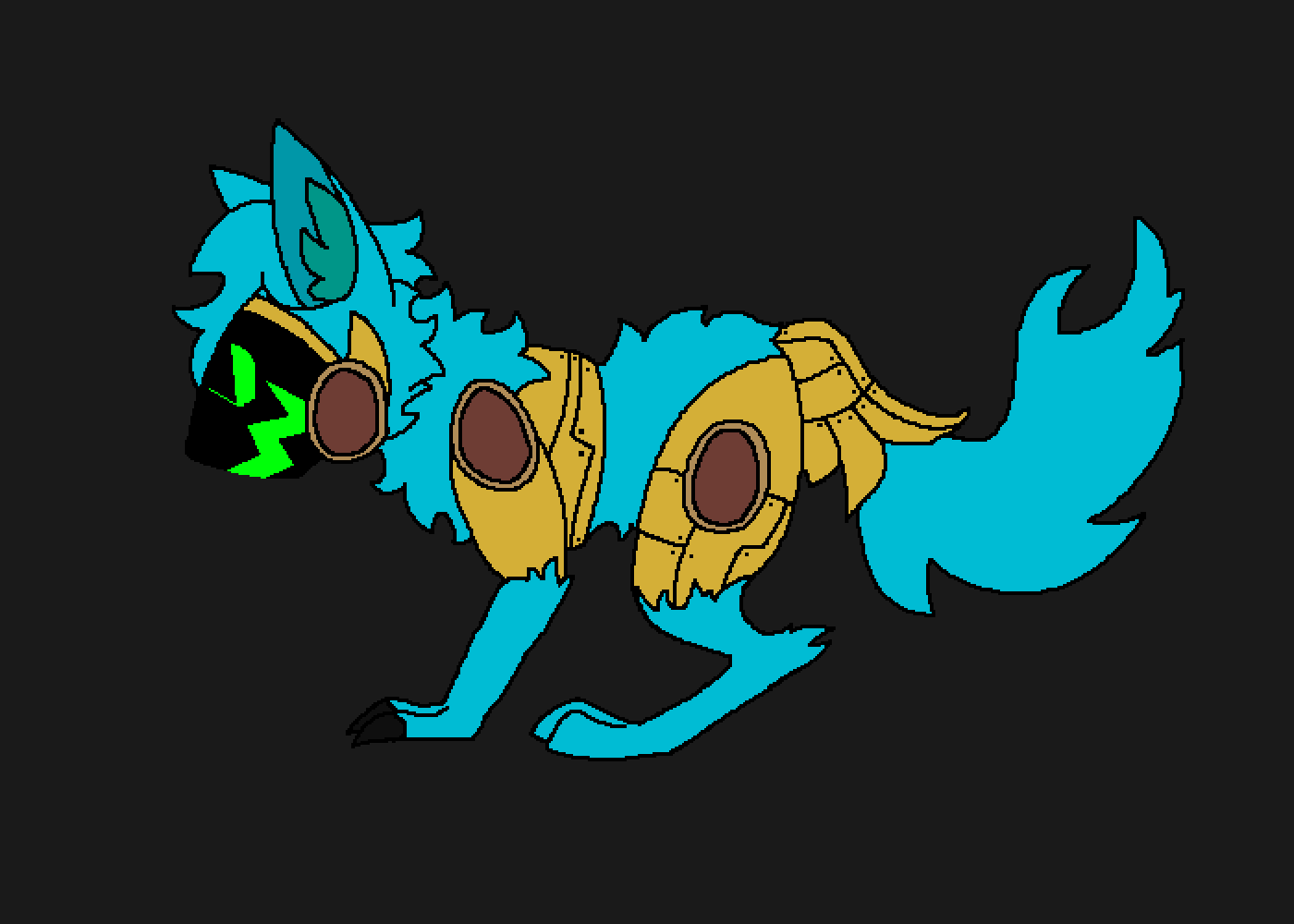 Pixilart - DJ saber as a Protogen by Carnage-tooth