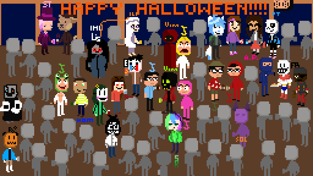 Editing Halloween Party Colab - Free online pixel art drawing tool ...