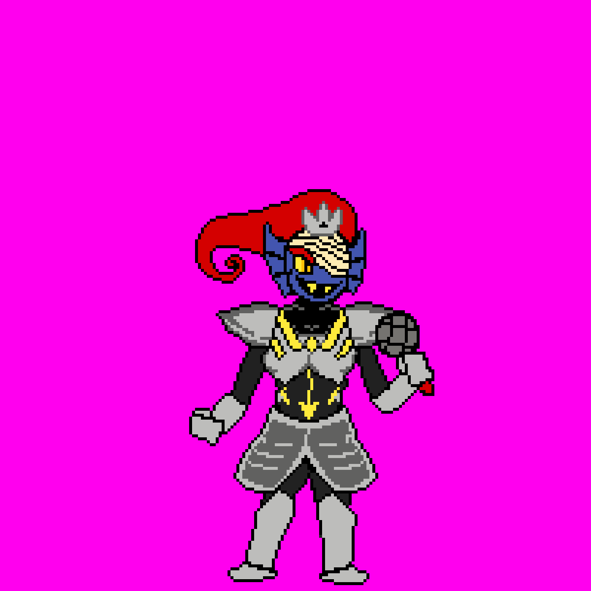 Pixilart - FNF Horror Undyne Right by Dying-Artist