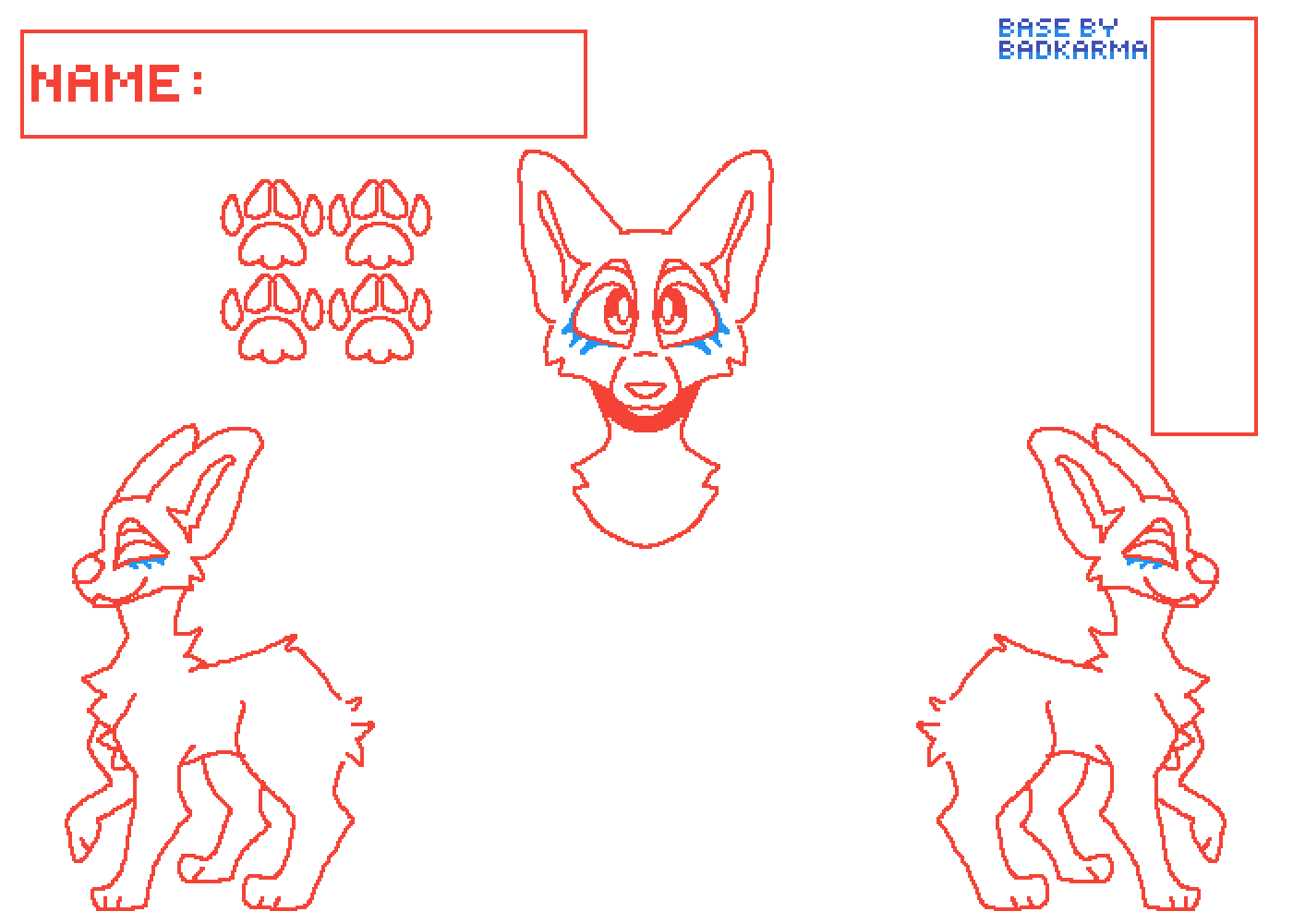 Editing fursona base - Free online pixel art drawing tool - Pixilart