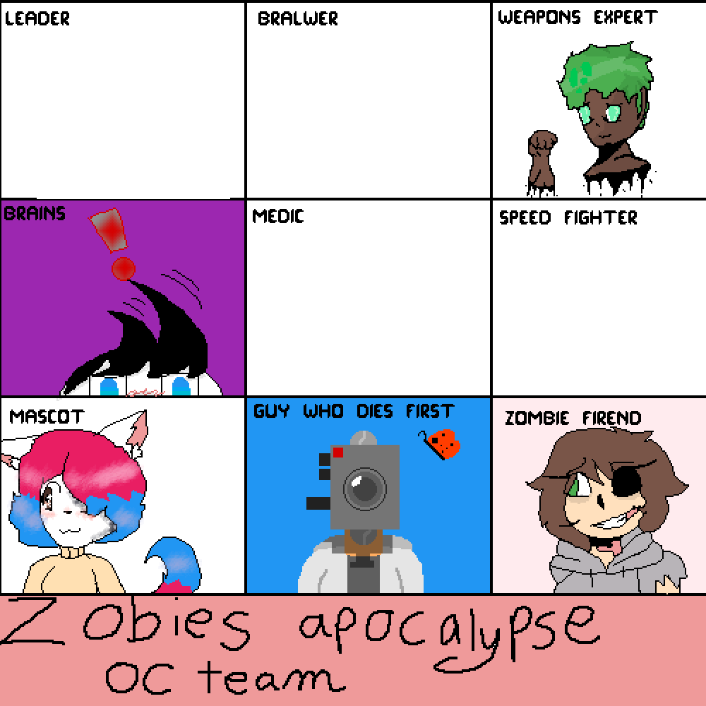 Editing Zombie Apocalypse Oc UwU - Free online pixel art drawing tool ...