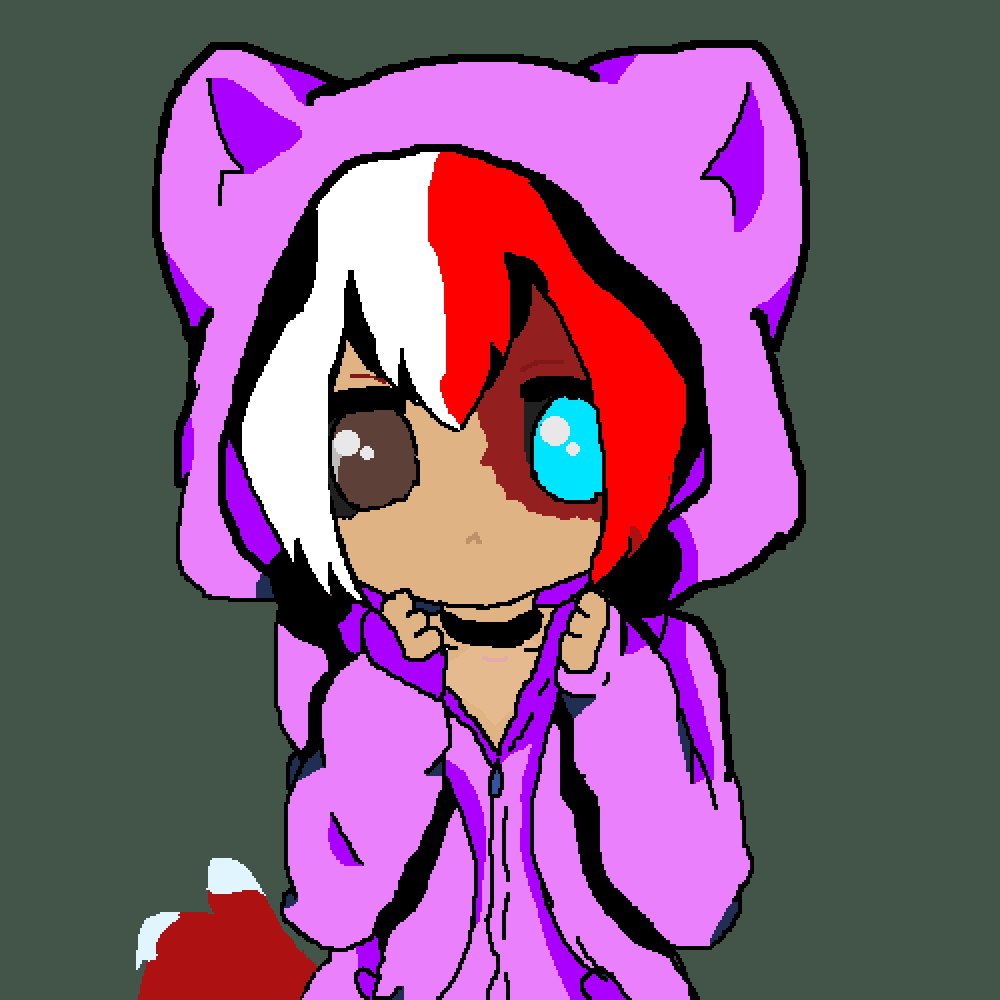 Editing sad todoroki cat girl - Free online pixel art drawing tool ...