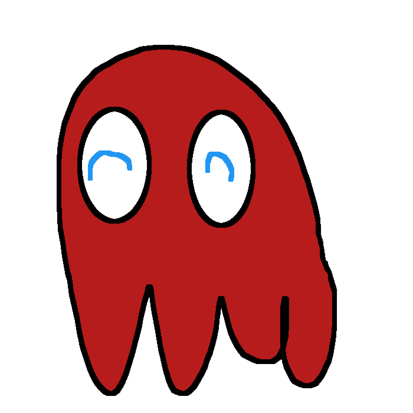 Pixilart - PAC man red ghost by Splatgoomba