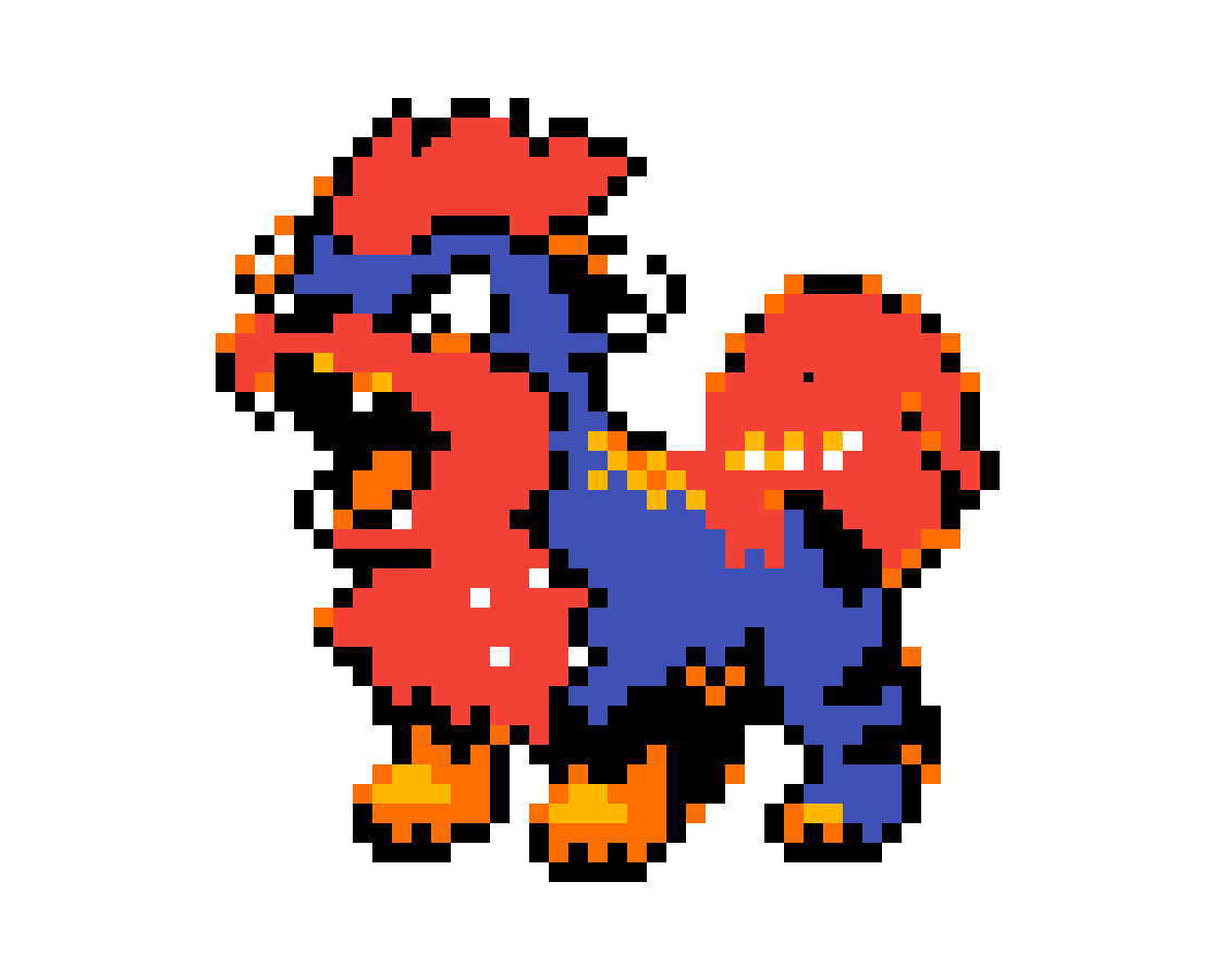 Pixilart - Red growlith by Machoxd