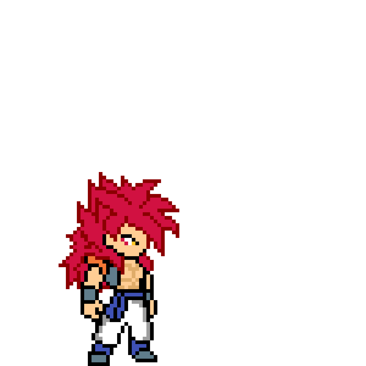 Editing SSj4 Gogeta - Free online pixel art drawing tool - Pixilart