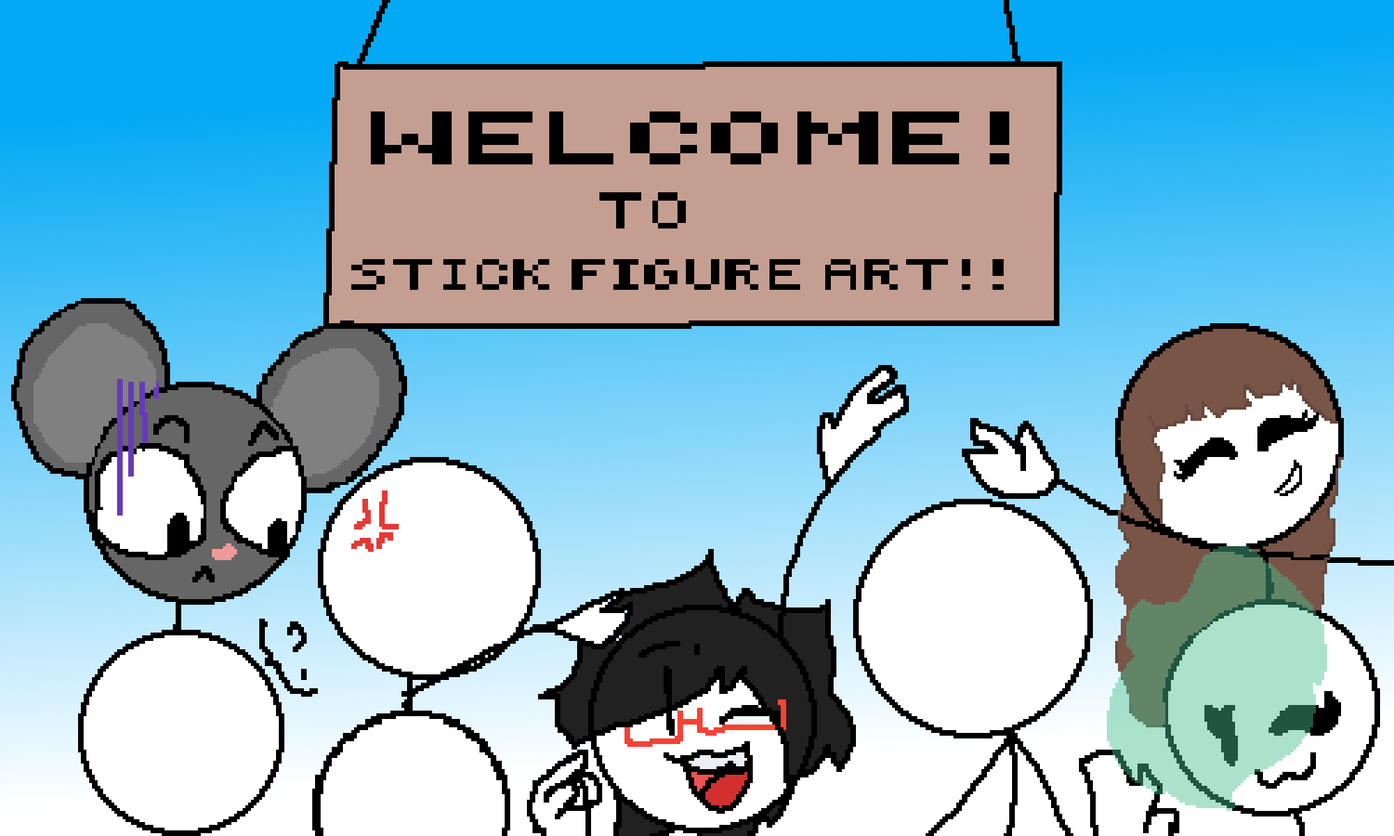 Editing Stick Figure Art - Free online pixel art drawing tool - Pixilart