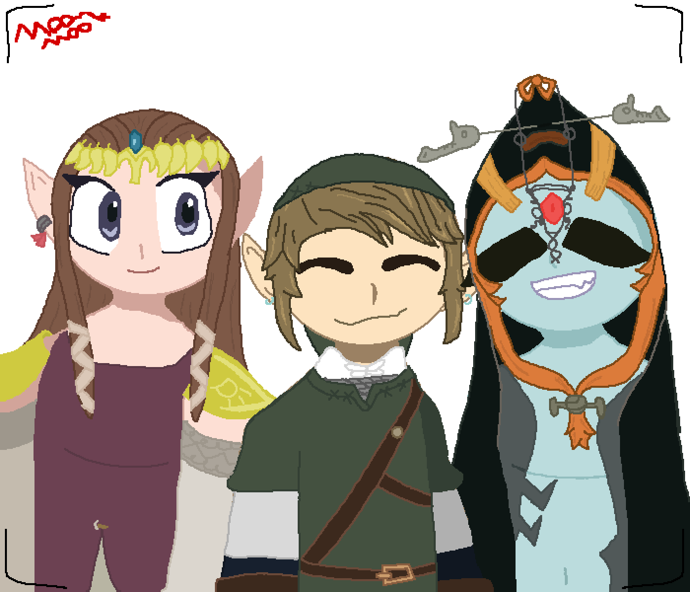 Pixilart - Link zelda and midna by TwiliWolfOC