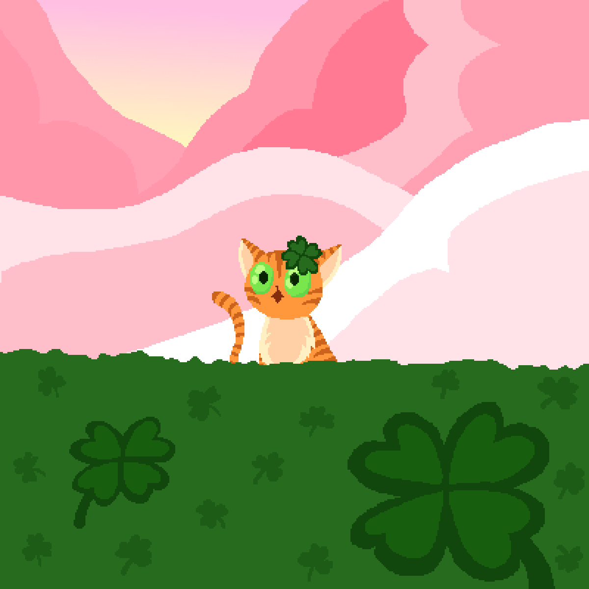 Pixilart - Shamrock Cat by TheManaCat