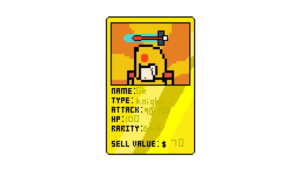 Pixilart - Create your 8-bit Trading Card - GOLDEN KNIGHT by ...