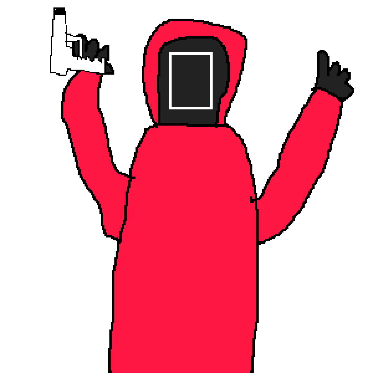 Pixilart - squid game guard by Sam-ehrig-home