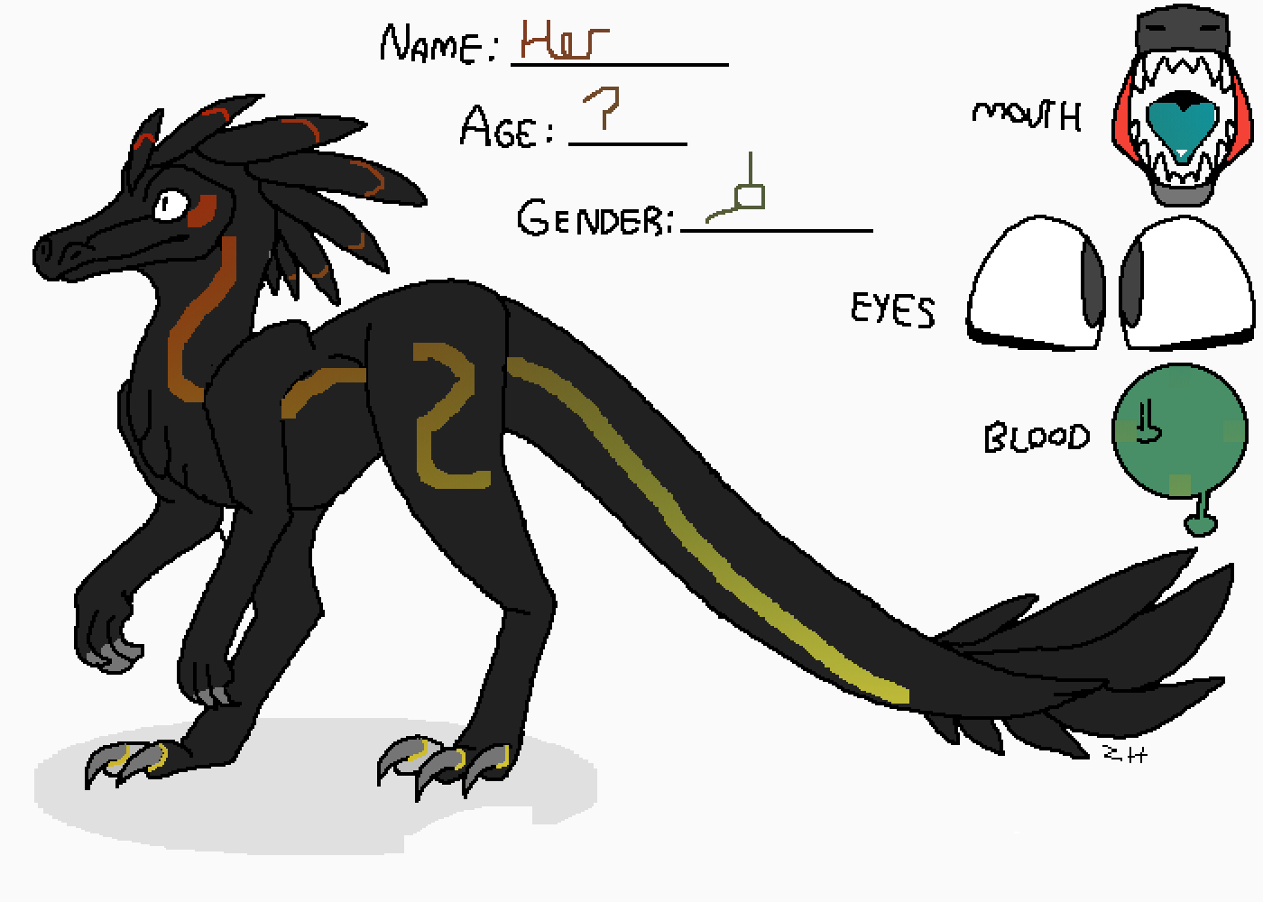 Pixilart - MY RAPTOR OC by HiveAssassin