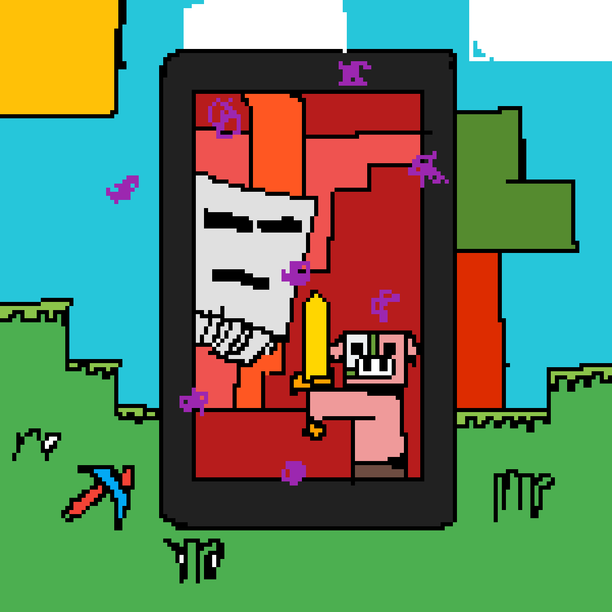 Pixilart - Minecraft nether portal by Cabaja