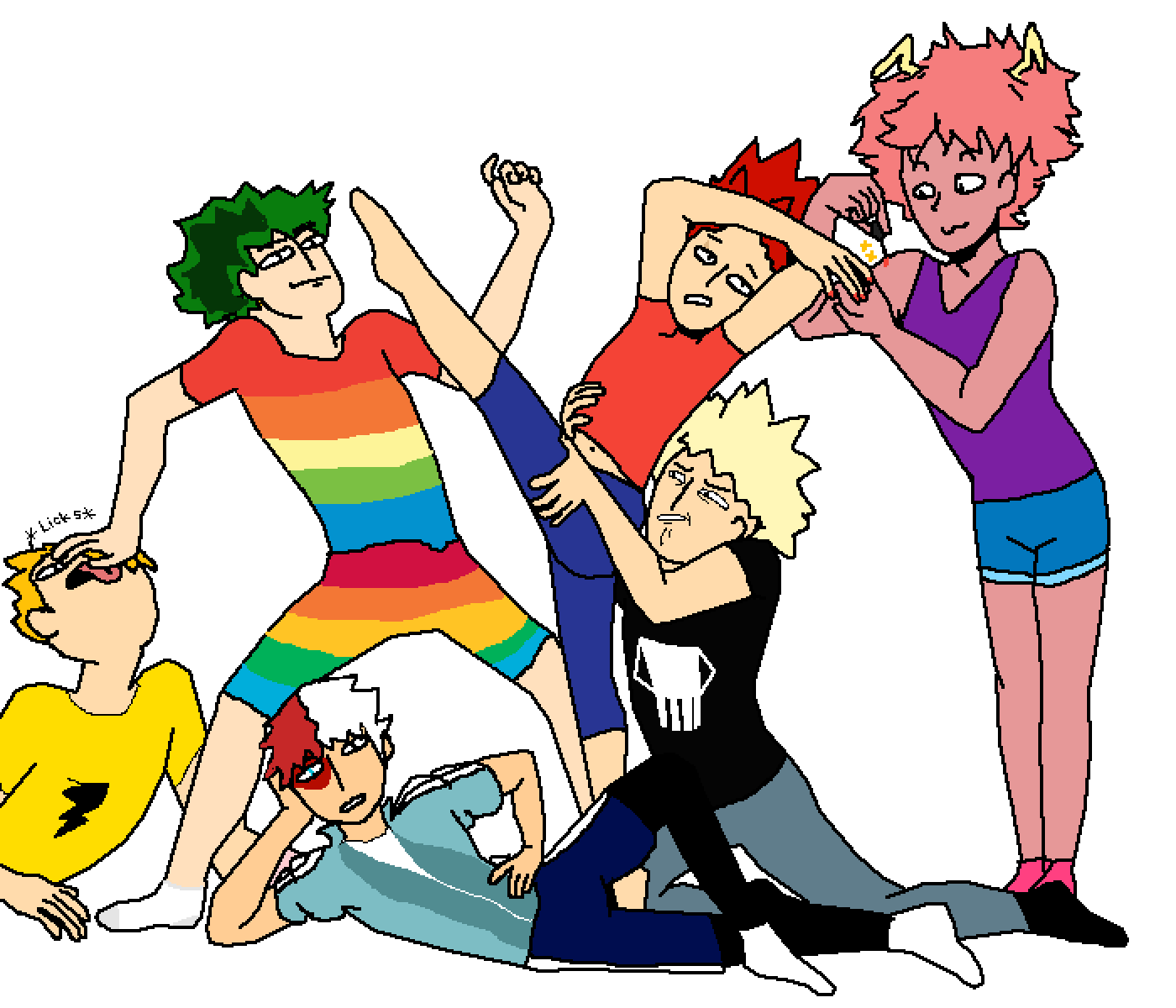 Editing my hero academia collab - Free online pixel art drawing tool ...