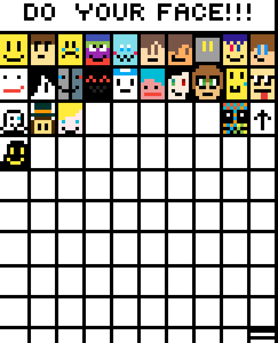 Editing your face - Free online pixel art drawing tool - Pixilart