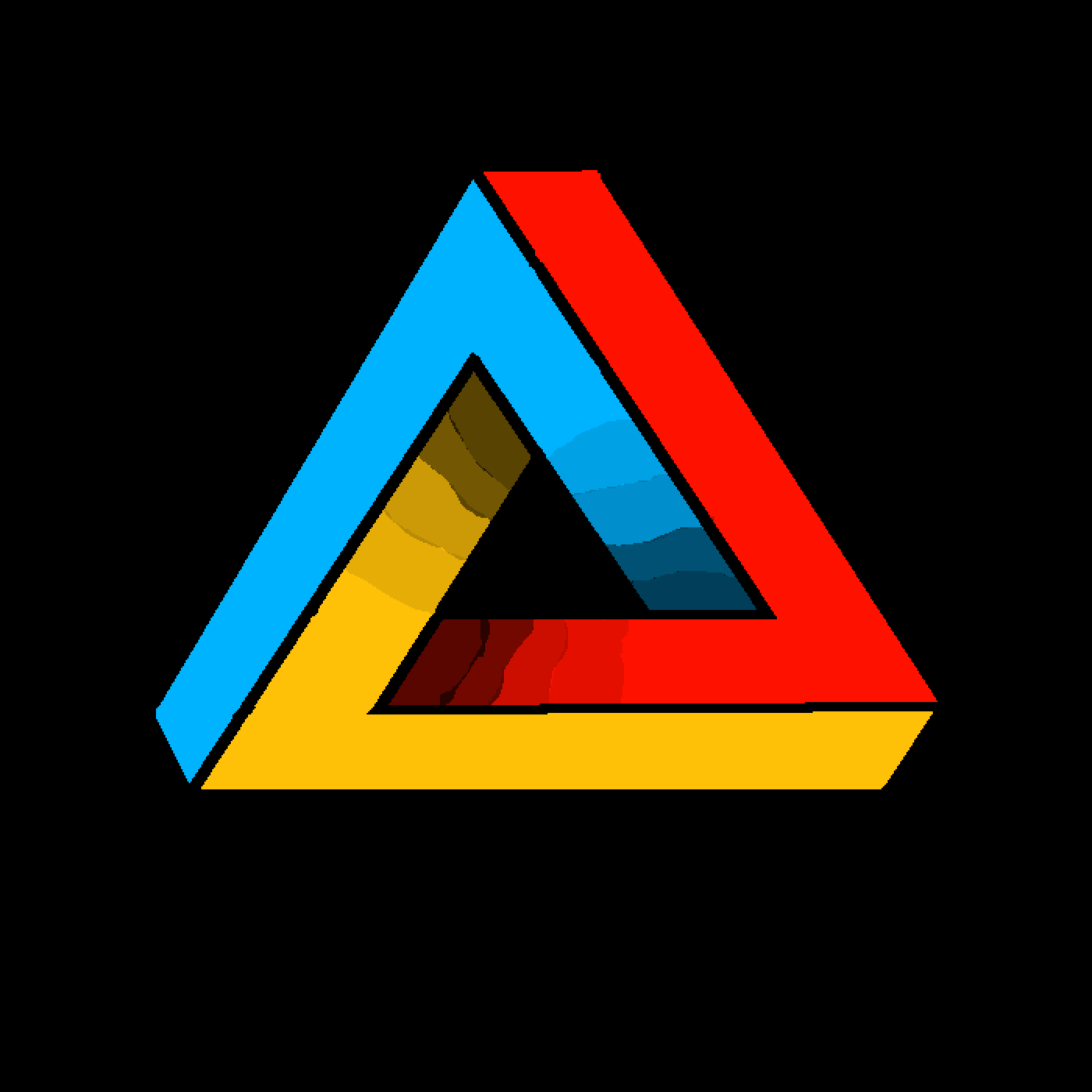 Pixilart - Impossible Triangle/ Penrose Triangle by KarmaM410