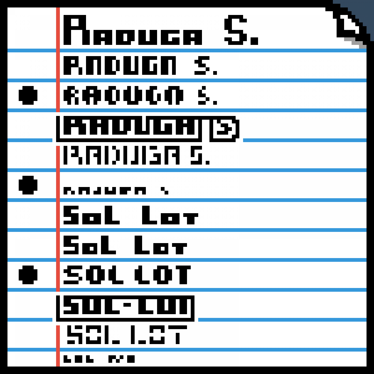 Editing Name Variations - Free online pixel art drawing tool - Pixilart