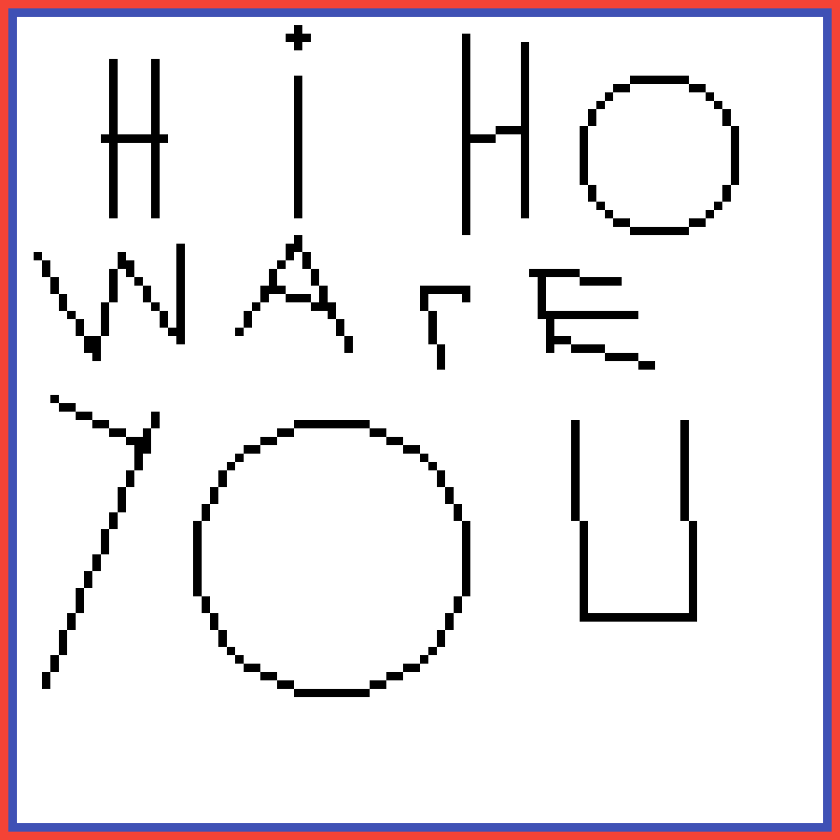 Editing HI HOW ARE YOU - Free online pixel art drawing tool - Pixilart