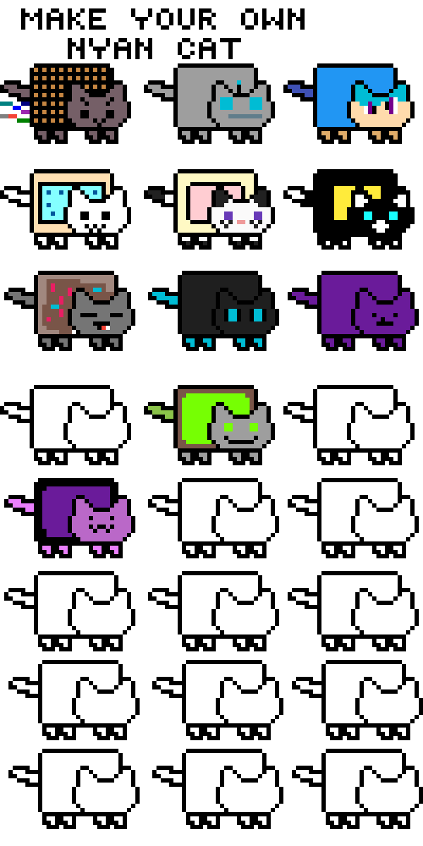 Editing Make your own nyan cat - Free online pixel art drawing tool ...
