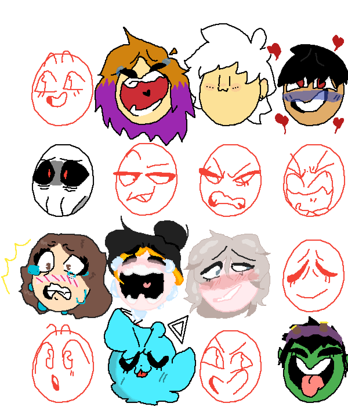 Editing face the face - Free online pixel art drawing tool - Pixilart