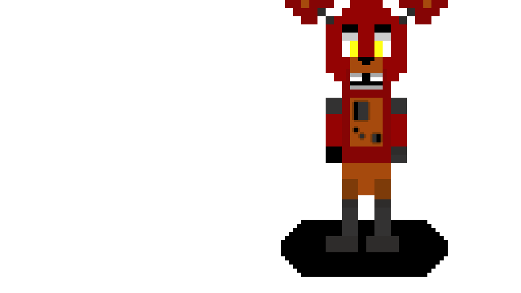 Pixilart - pixelated foxy :3 by Anonymous