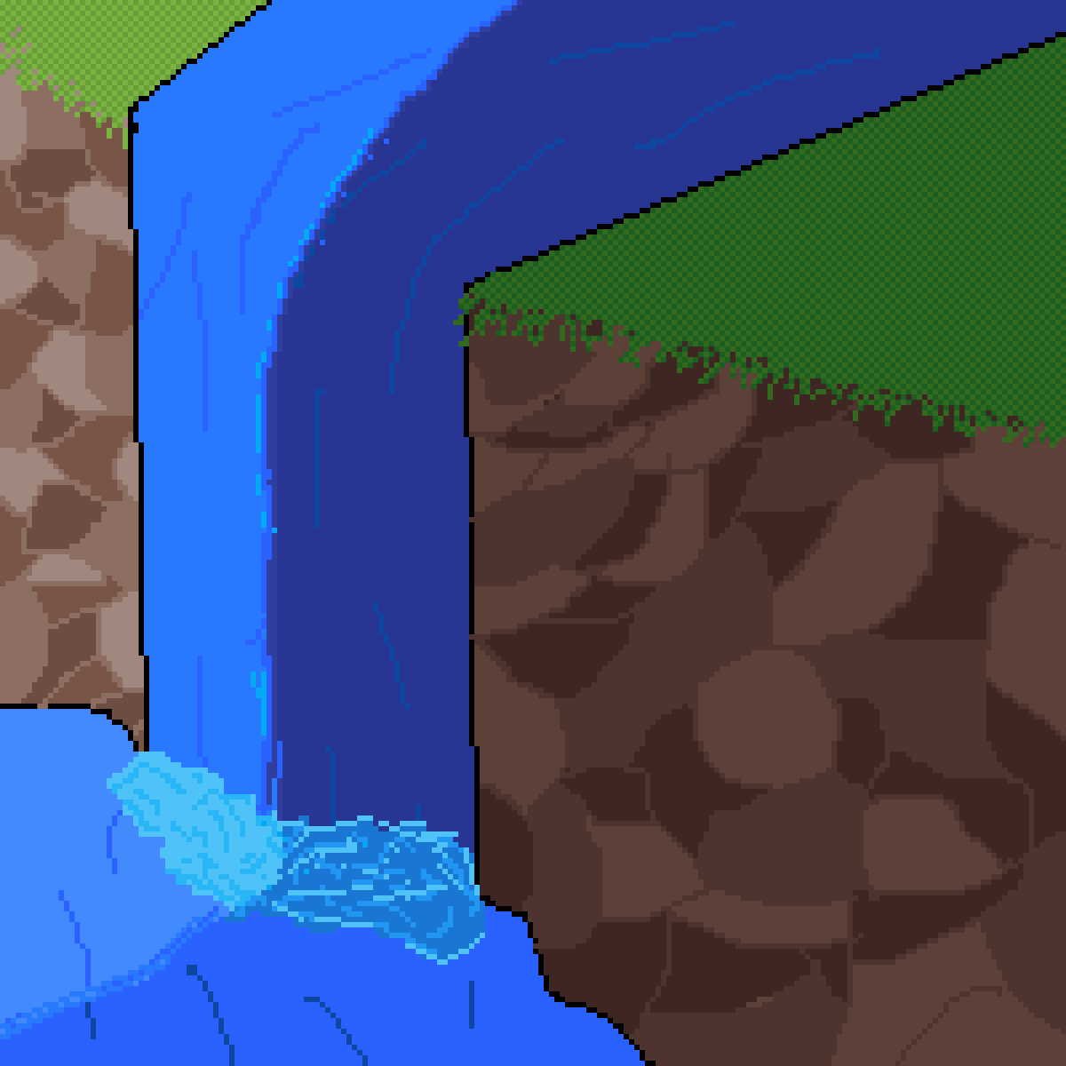 Pixilart - waterfall by 22ilovecandypop