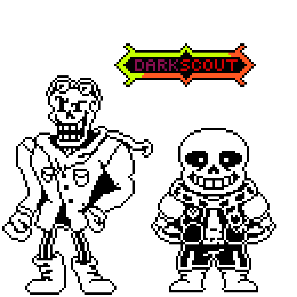Pixilart - inverted fate skelebros by Apathine