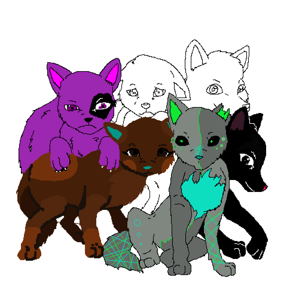 Pixilart - wolf pack by EnderKonn