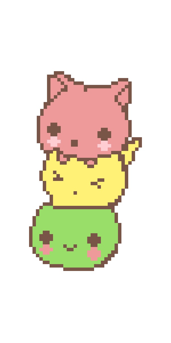 Editing dango dumpling cats - Free online pixel art drawing tool - Pixilart