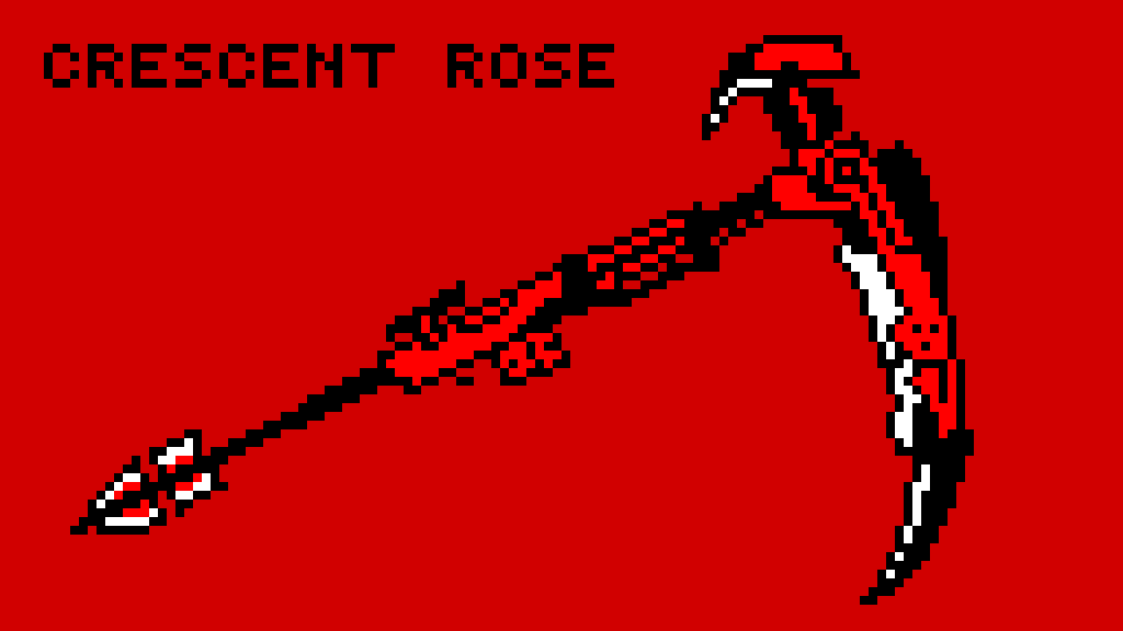 Editing RWBY: Ruby's Crescent Rose - Free online pixel art drawing tool ...