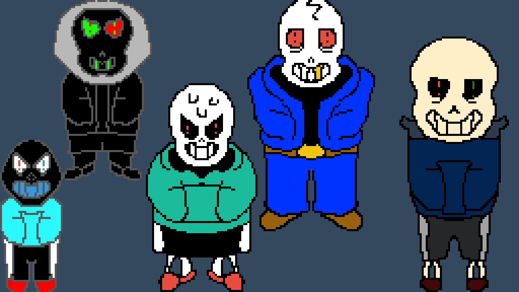 Pixilart - The changing of CT!Sans over the years by crakedSanity